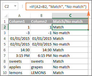 Compare 2 columns in Excel row by row | IT Company | NETCONFIG